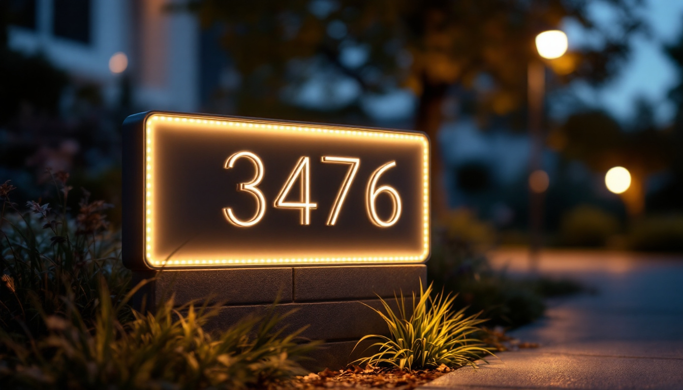 Solar Lighted Address Sign: Lighting Explained - PacLights