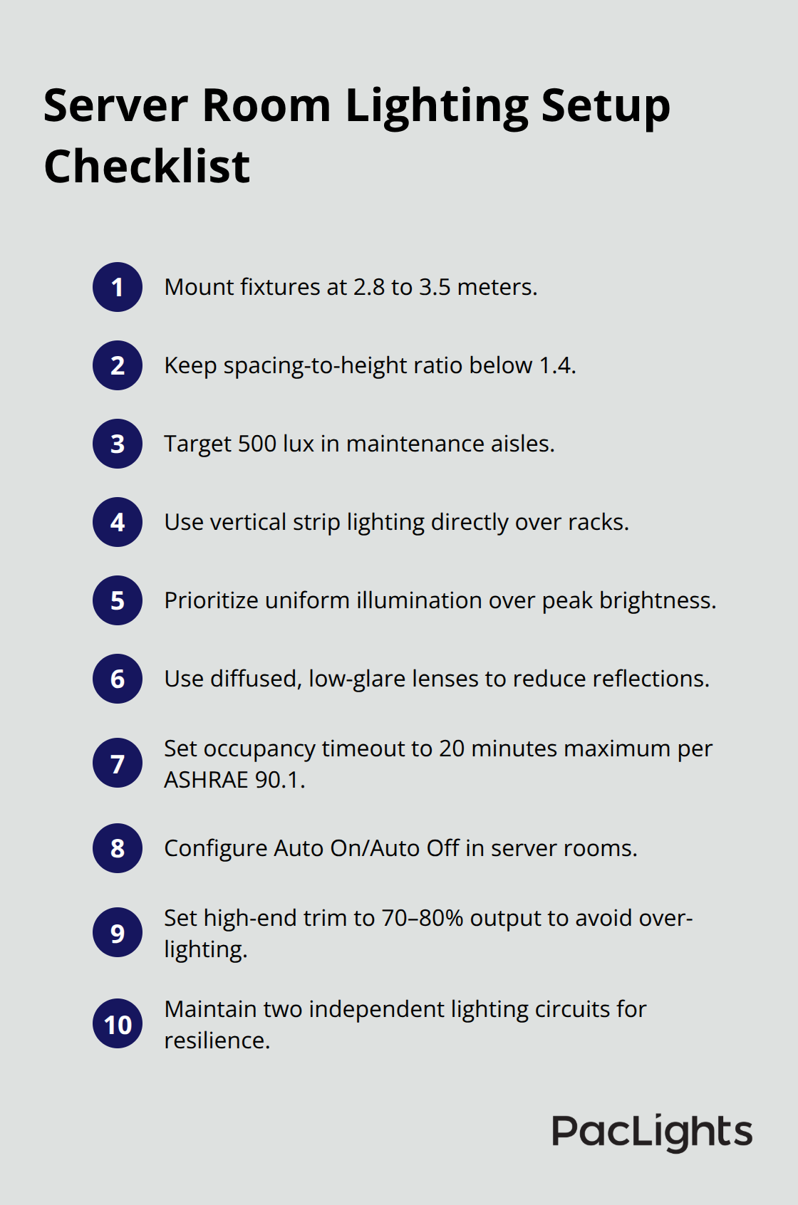 How to Implement Maintenance Lighting in Active Server Areas - PacLights