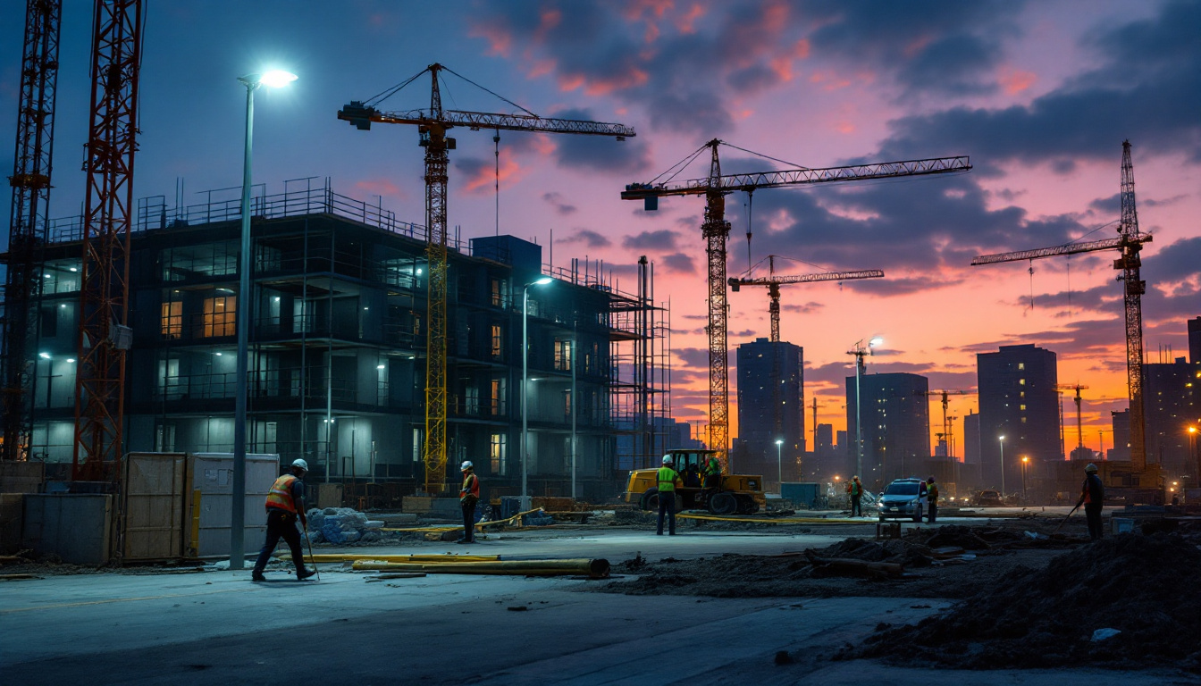 Damaged Construction Temp Lighting Temporary Lighting | Site Lighting
